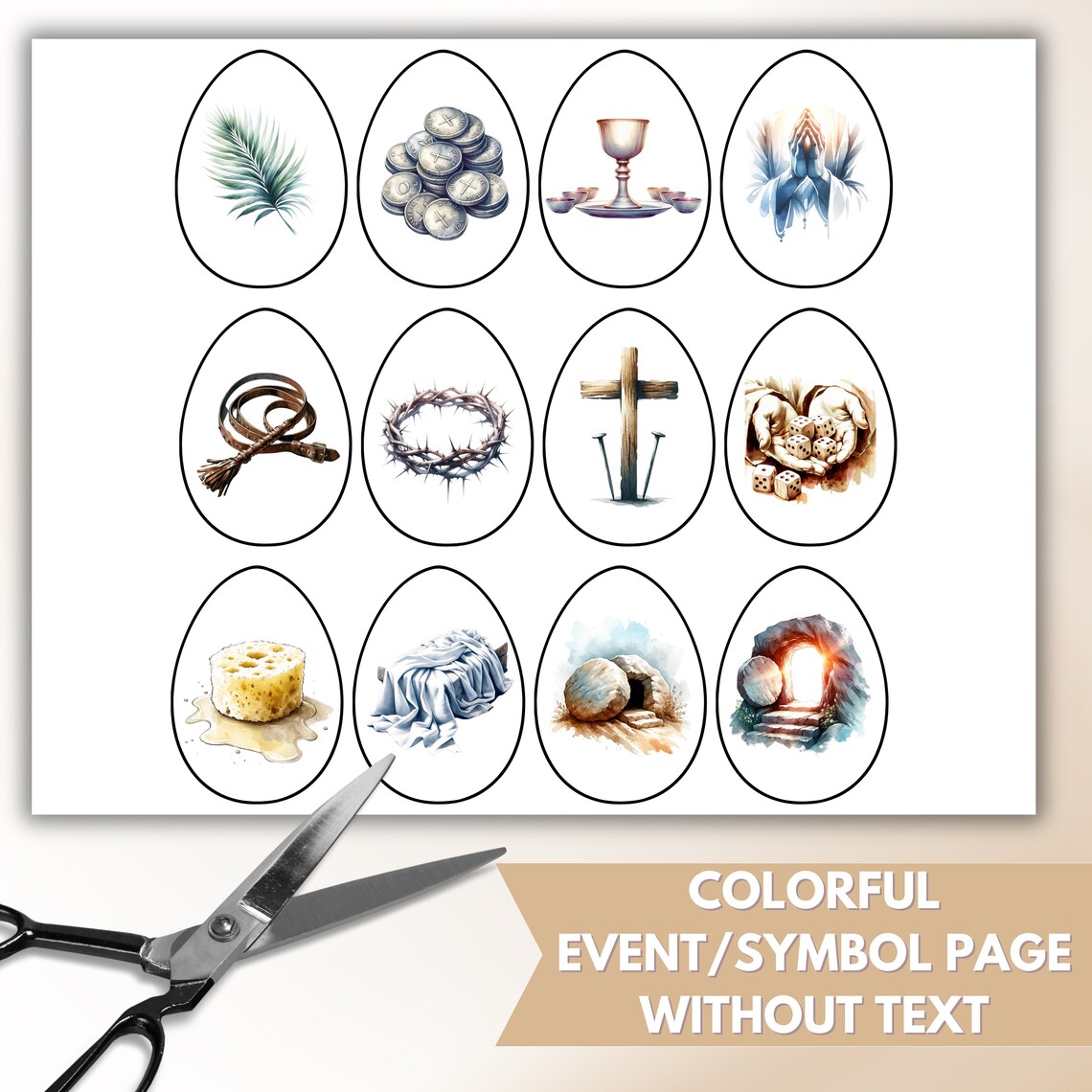 Resurrection Eggs Easter Bible Game Printable, Scripture Reference ...