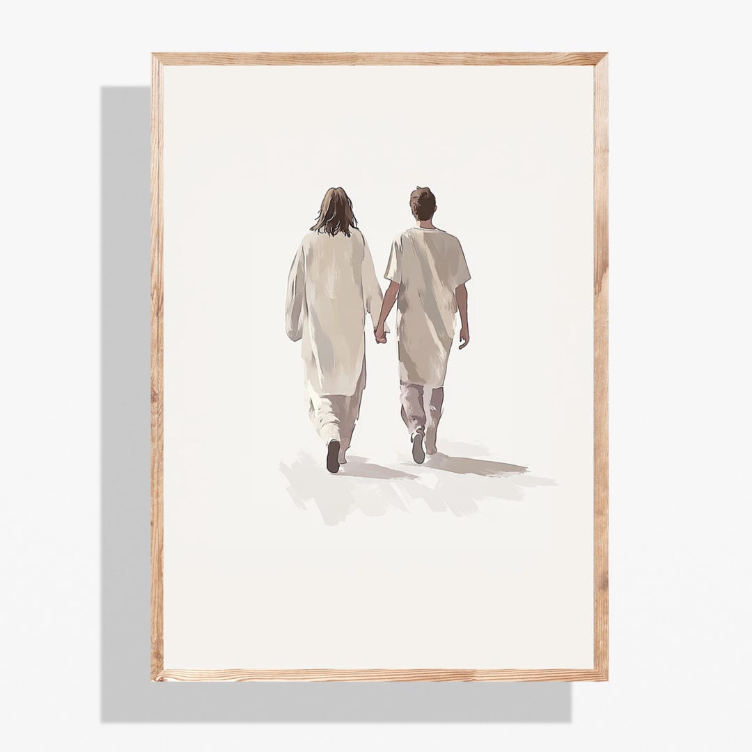 Jesus and LDS Missionary Boy Man, Walking by Faith Print, Farewell or ...