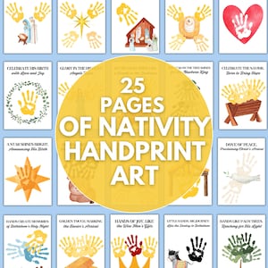 Nativity Handprint Art Craft Bundle, Birth of Jesus Sunday School Craft ...