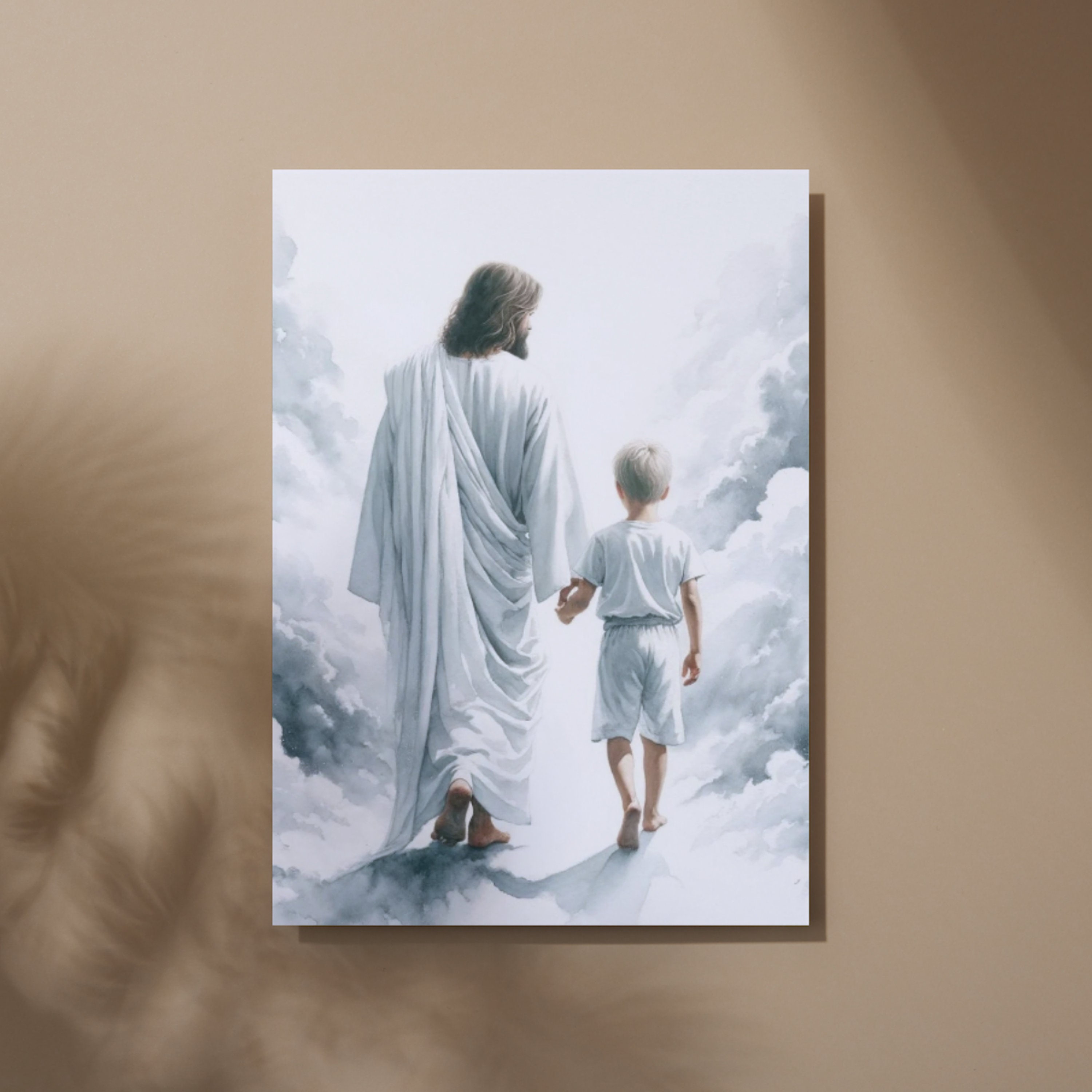 Jesus Holding Hand Print, Jesus With Kid, Jesus With Child, LDS Baptism ...