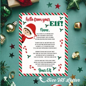 Personalized Elf on the Shelf Arrival Letter Template Hello From Your ...