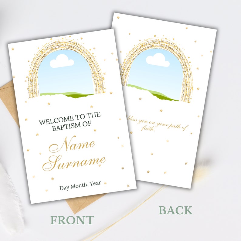 LDS Baptism Program Template Editable, Printable LDS Church Baptism ...