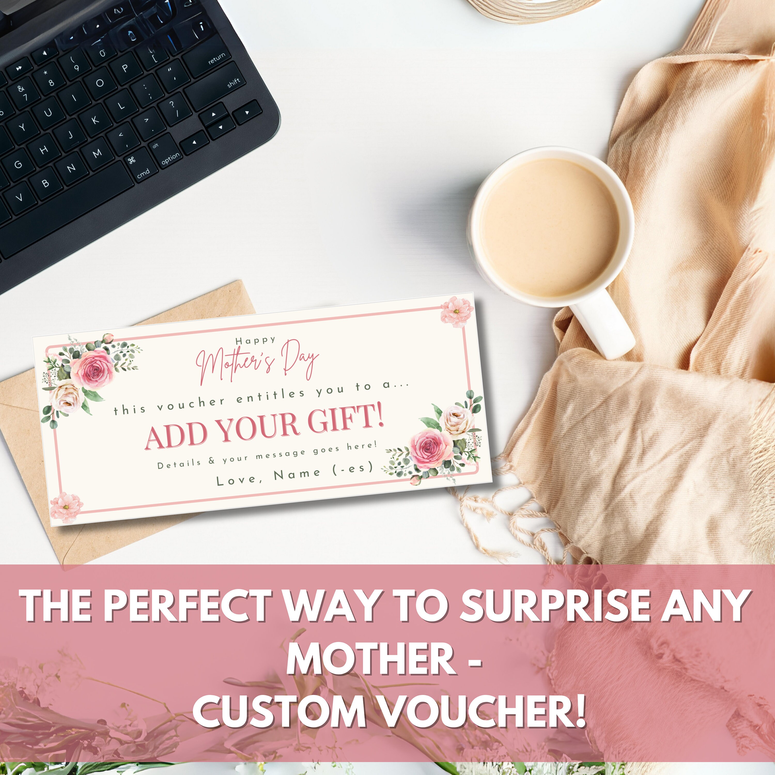 Mother's Day Printable add Your Gift Here Voucher Printable, Mothersday ...