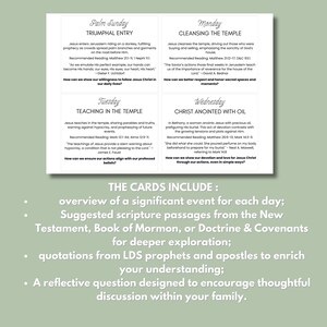 LDS Holy Week Study Cards Printable, Easter Scripture Cards, LDS Easter ...