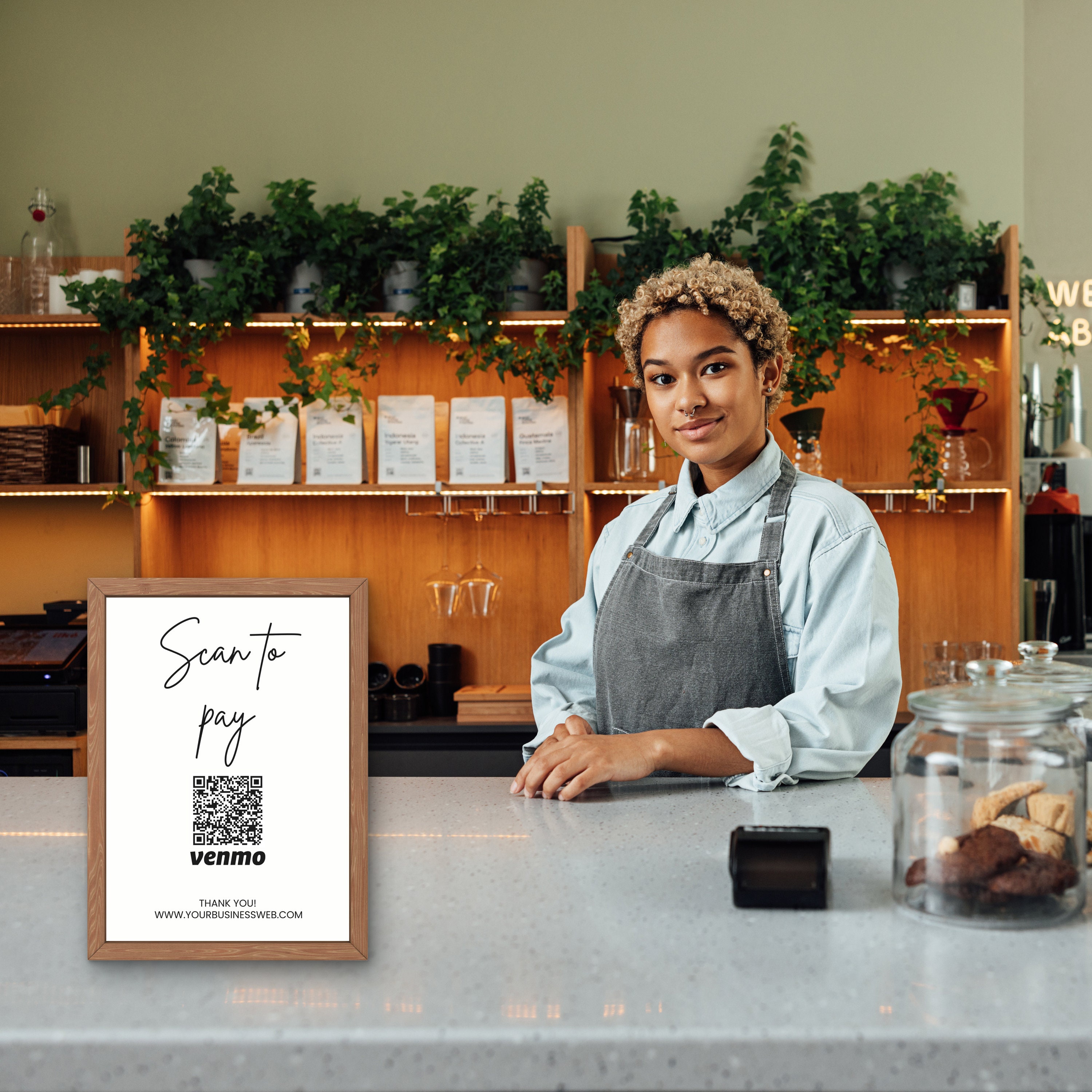 Editable Venmo QR Code Sign Scan to Pay, Custom Venmo Pay Sign Canva ...