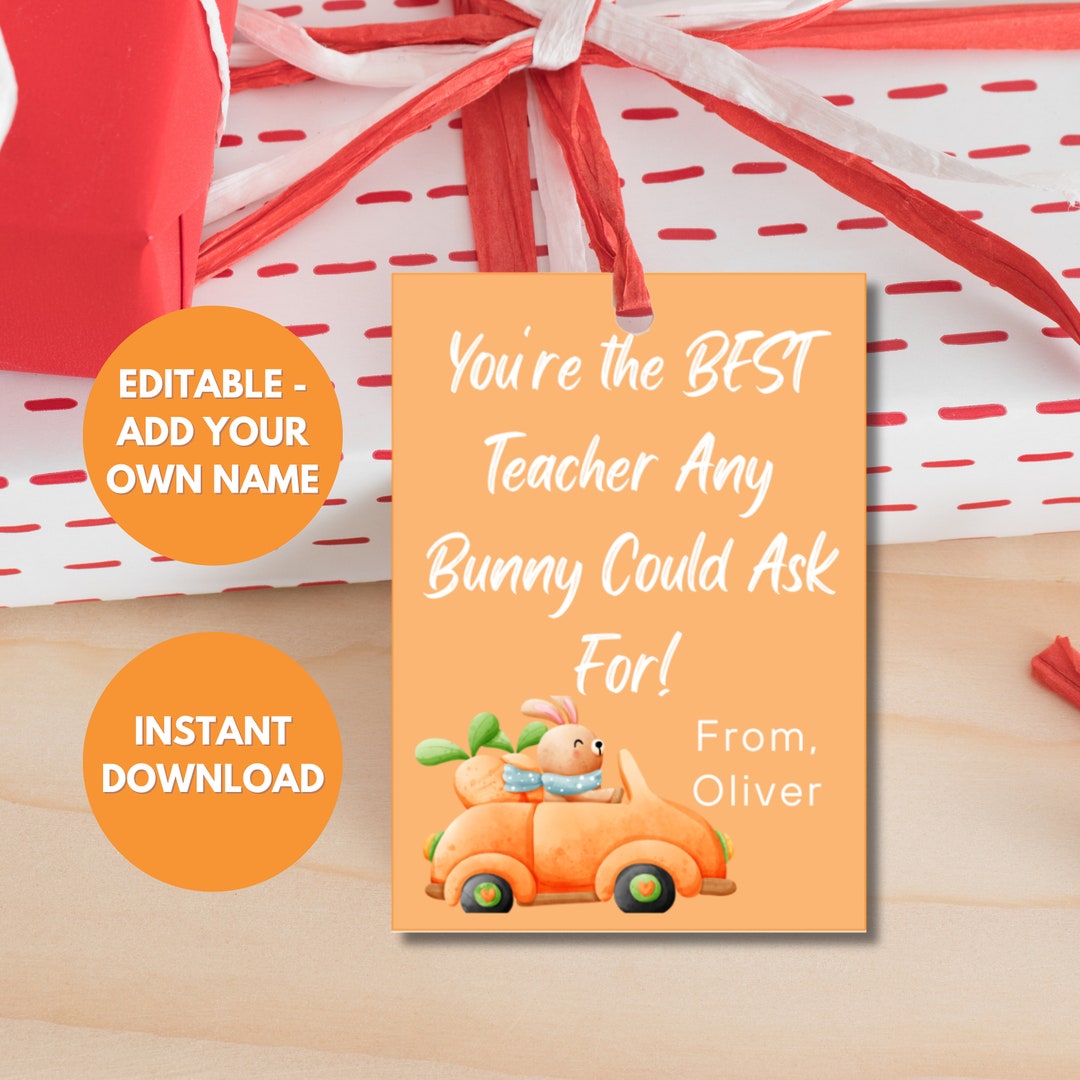You're the BEST Teacher Any Bunny Could Ask for - Easter Teacher ...