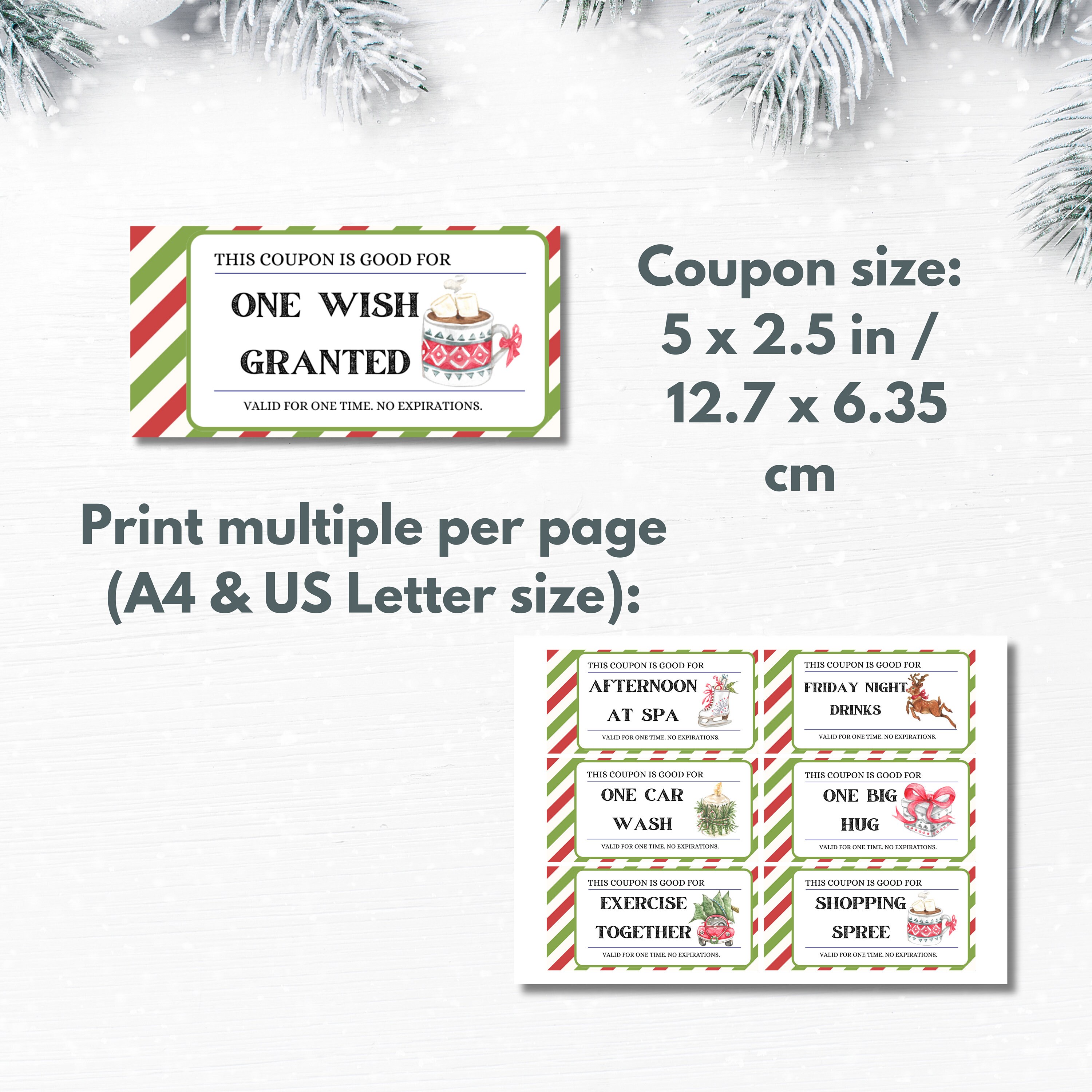 Christmas Custom Coupon Book, Christmas Coupon Book Template, Holiday ...