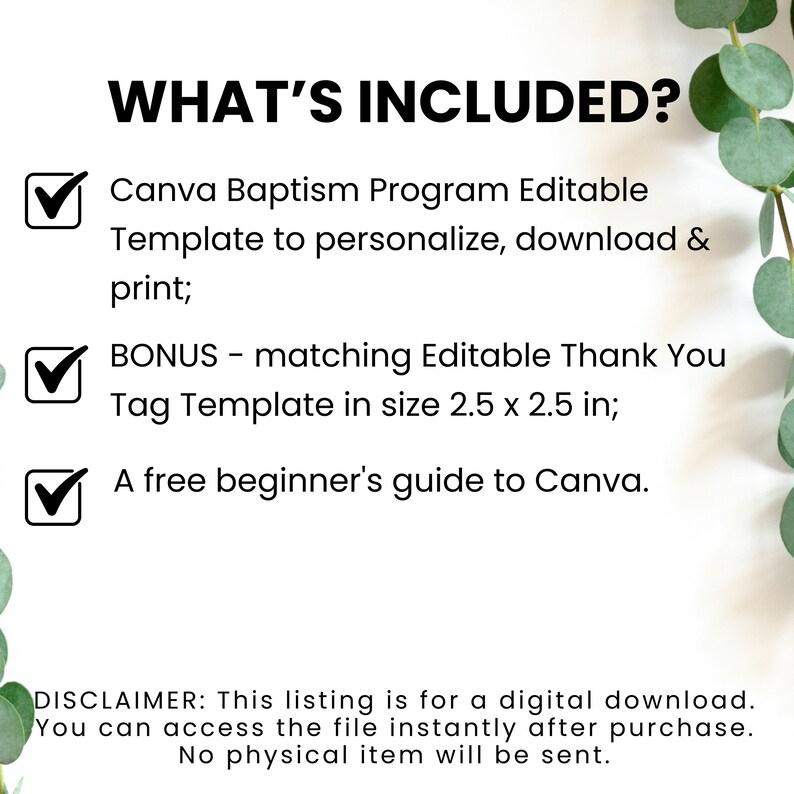 LDS Baptism Program Template Girl or Boy, Personalized Baptism Ceremony ...