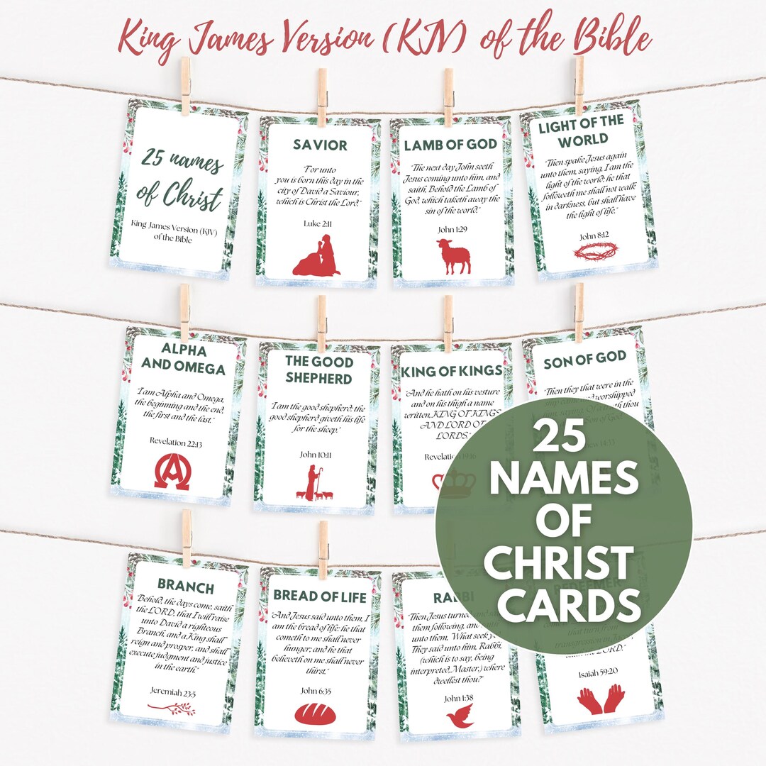 King James Version Bible Advent Calendar 25 Names of God Christ ...