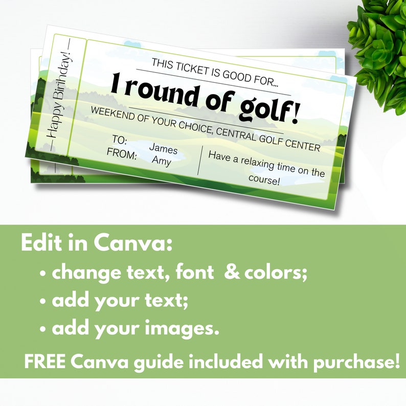 Editable Surprise Golf Gift Certificate Template, Dad Golf Gift ...