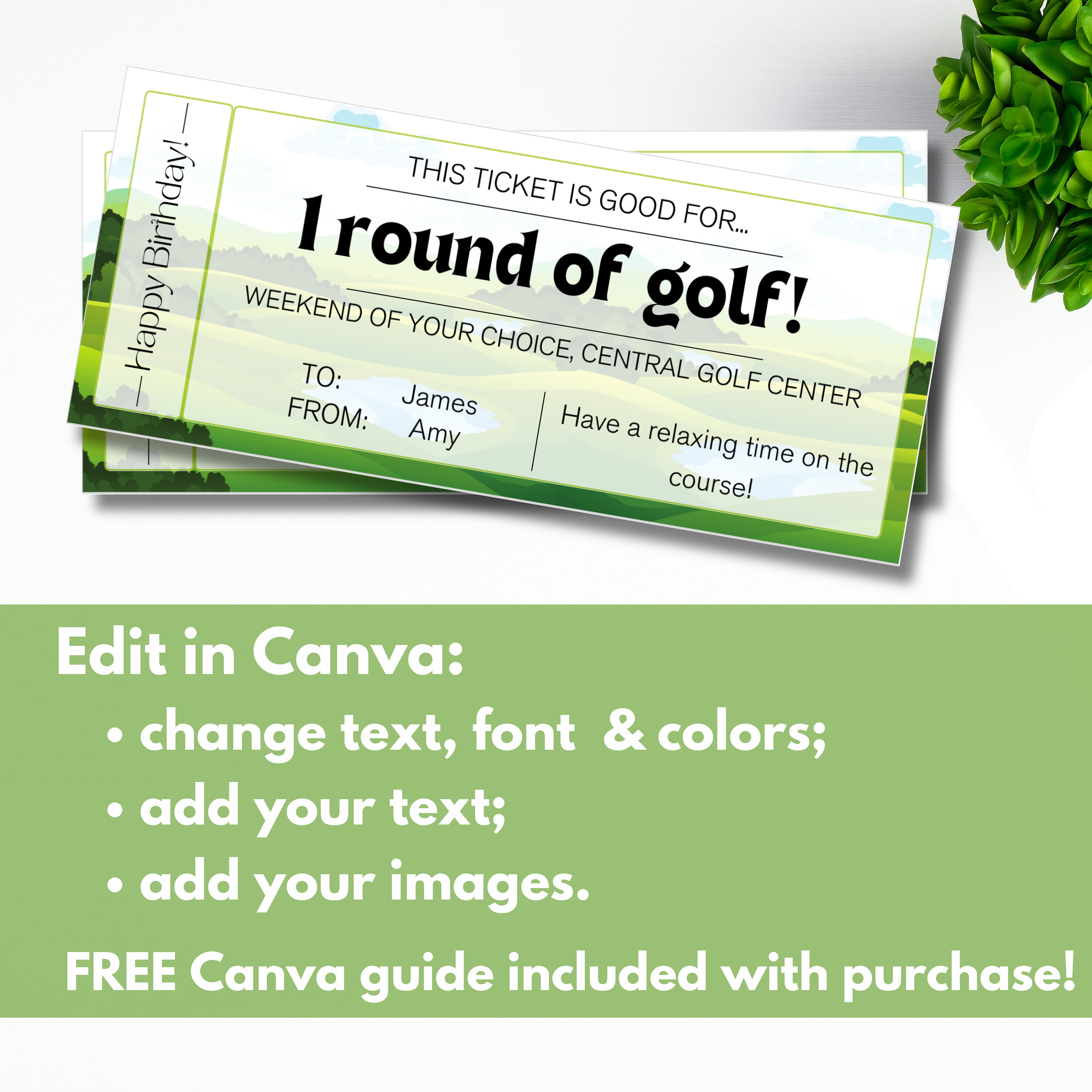 Editable Surprise Golf Gift Certificate Template, Dad Golf Gift ...
