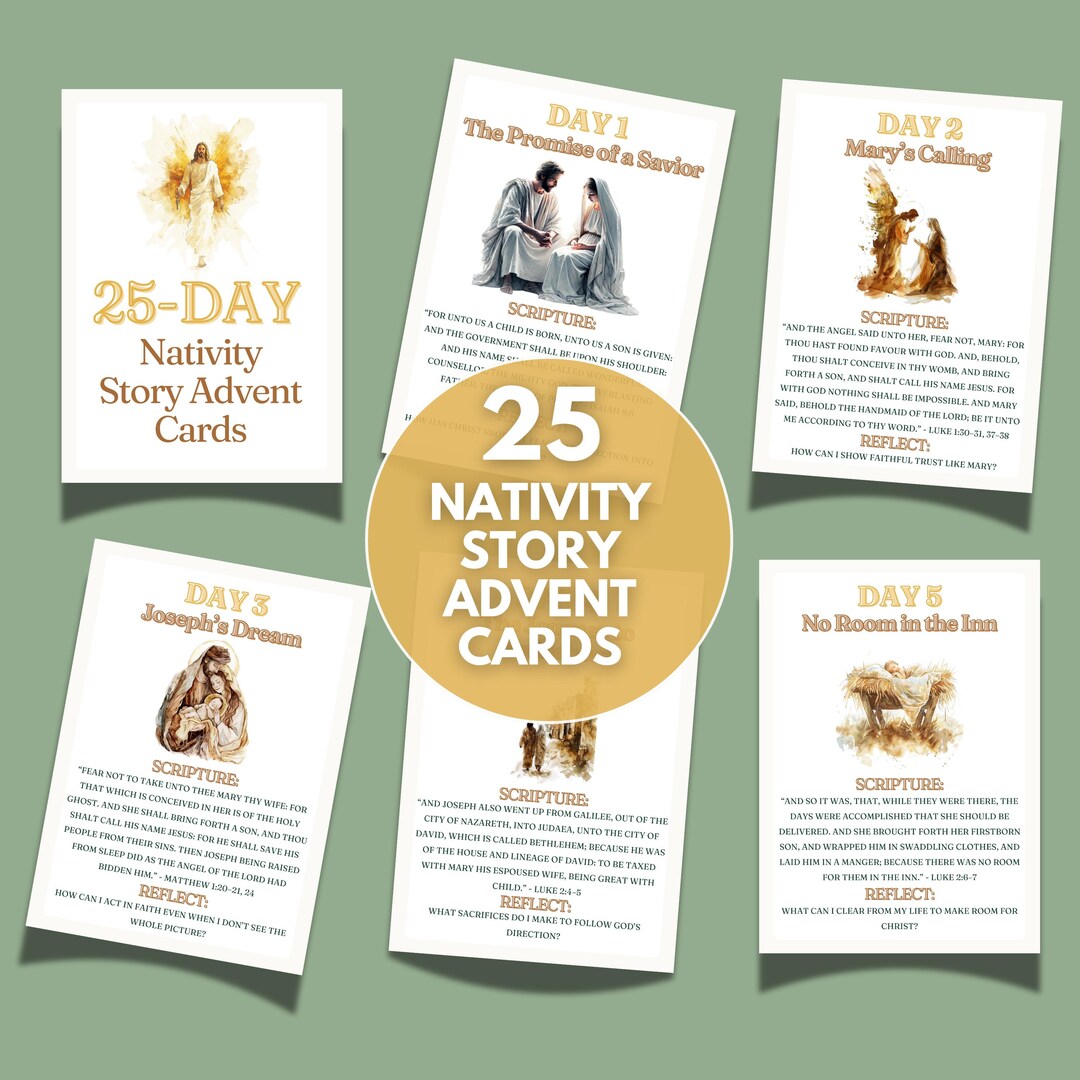 LDS 25 Days of Nativity Story Advent Printable, Family Christmas ...