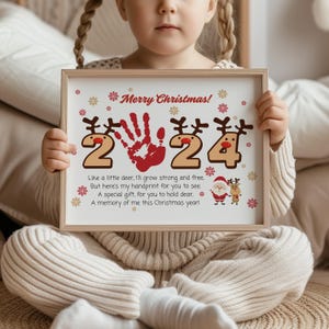 Christmas Handprint Art Printable Bundle, DIY Winter Holiday Keepsake ...