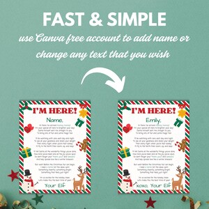 First Time Elf Arrival Letter, Christmas Elf Welcome Letter I'm Here ...