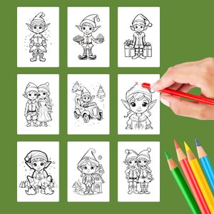 Woodland Elf Coloring Page PRINTABLE, Elf Props Cozy Coloring, Fantasy ...