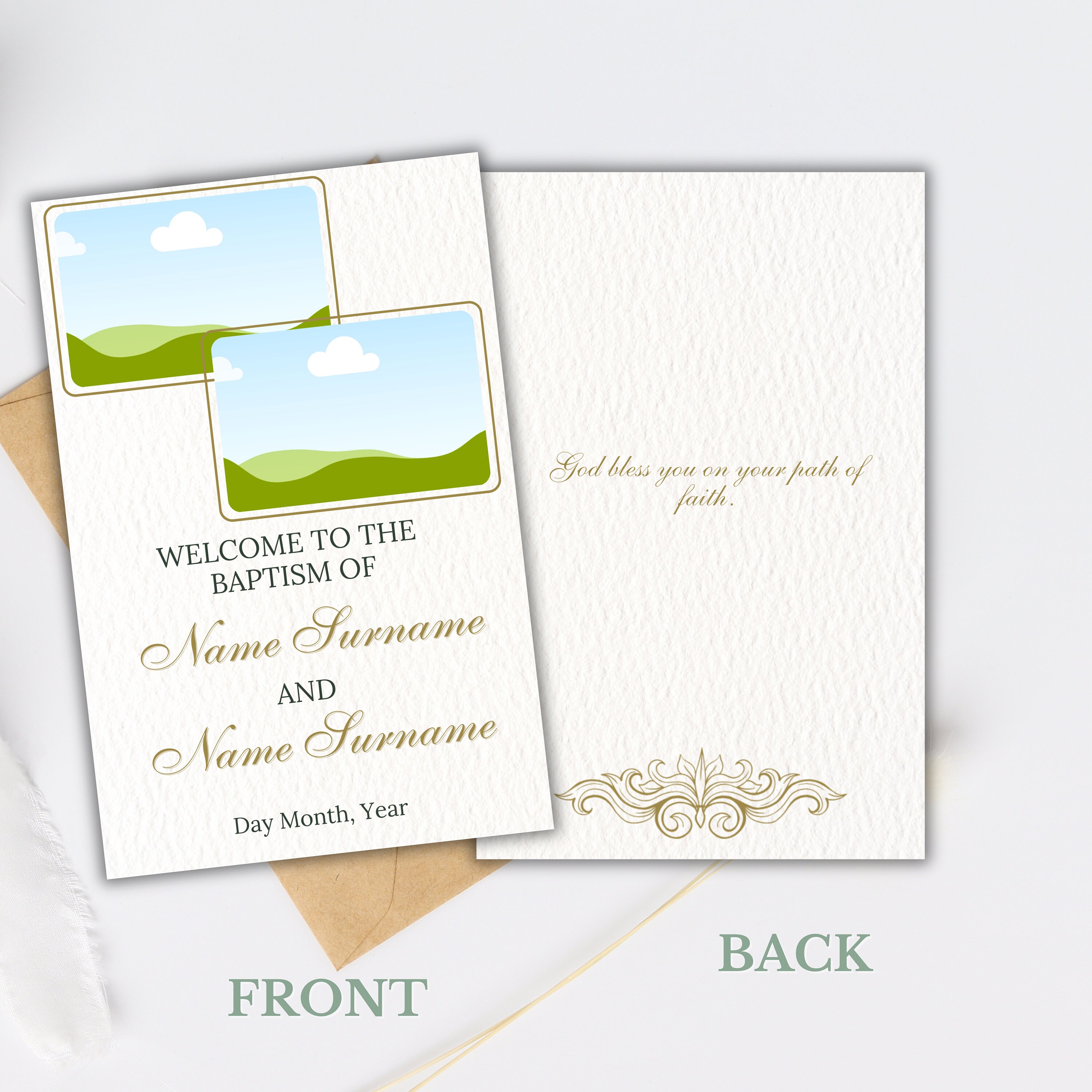 Joint LDS Baptism Program Editable Template for Two People Girl or Boy ...