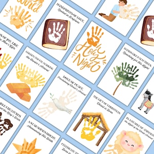Nativity Handprint Art Craft Bundle, Birth of Jesus Sunday School Craft ...