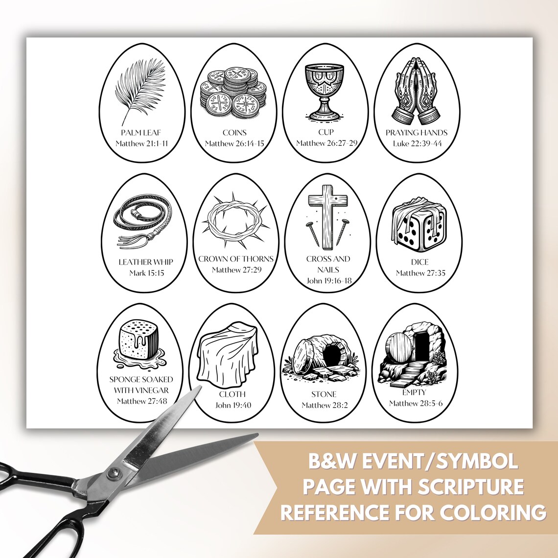 Resurrection Eggs Easter Bible Game Printable, Scripture Reference ...