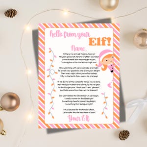 Editable Elf Arrival Letter Firs Time, Christmas Elf Welcome Letter ...