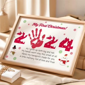 My First Christmas 2024 Handprint Art Bundle, Baby Keepsake Craft ...