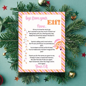 Editable Elf Goodbye Letter, Christmas Elf Farewell Letter, Festive ...