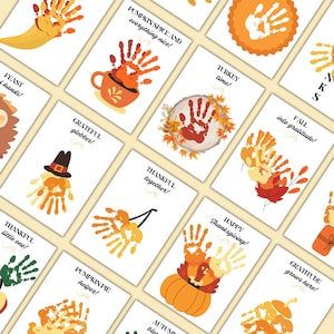 Thanksgiving Handprint Art Bundle, Turkey & Fall Crafts for Kids, Baby ...