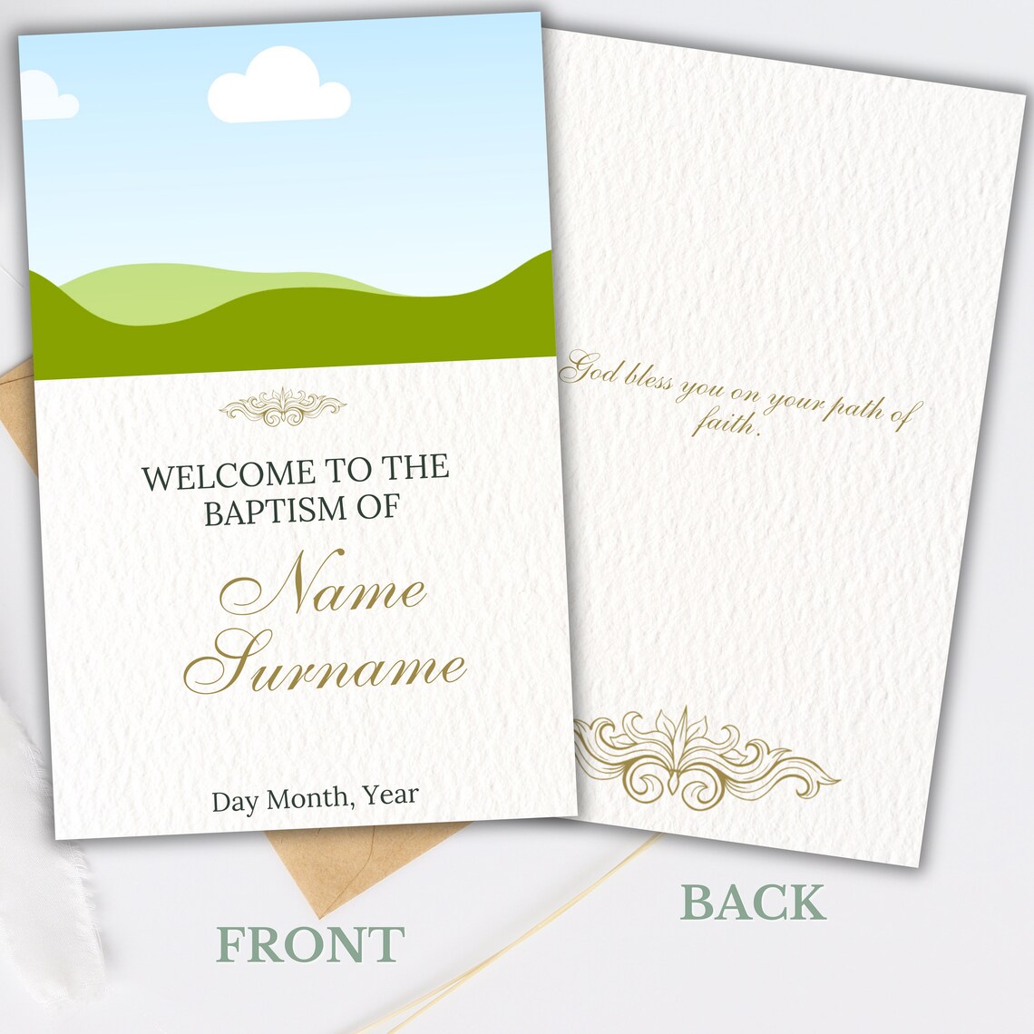 LDS Baptism Program Template Girl or Boy, Personalized Baptism Ceremony ...