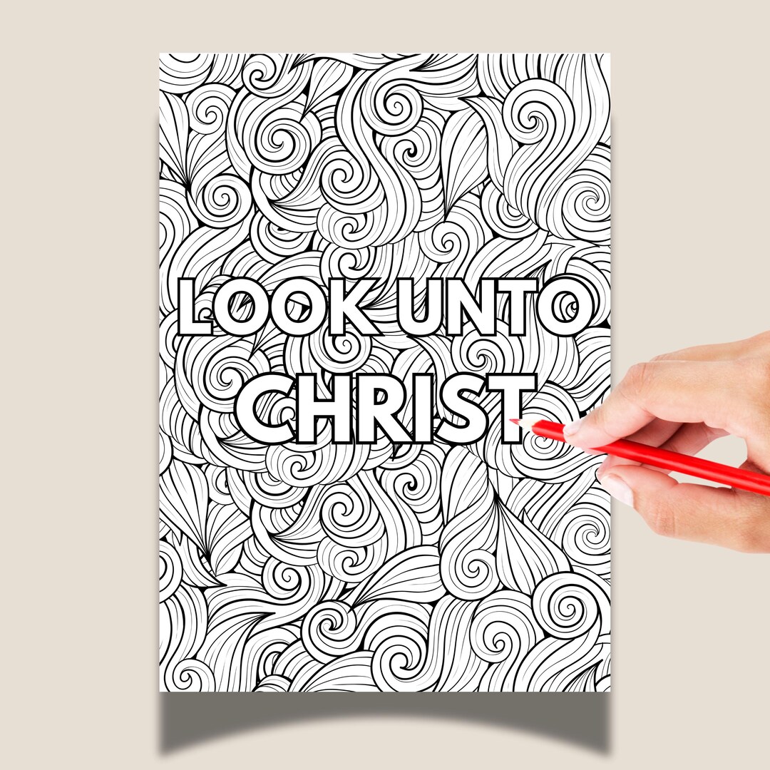 2025 LDS Youth Theme "look Unto Christ" Coloring Page, YW Activity Idea ...