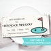 Mini Golf Gift Certificate, Miniature Golf Surprise Gift Voucher ...