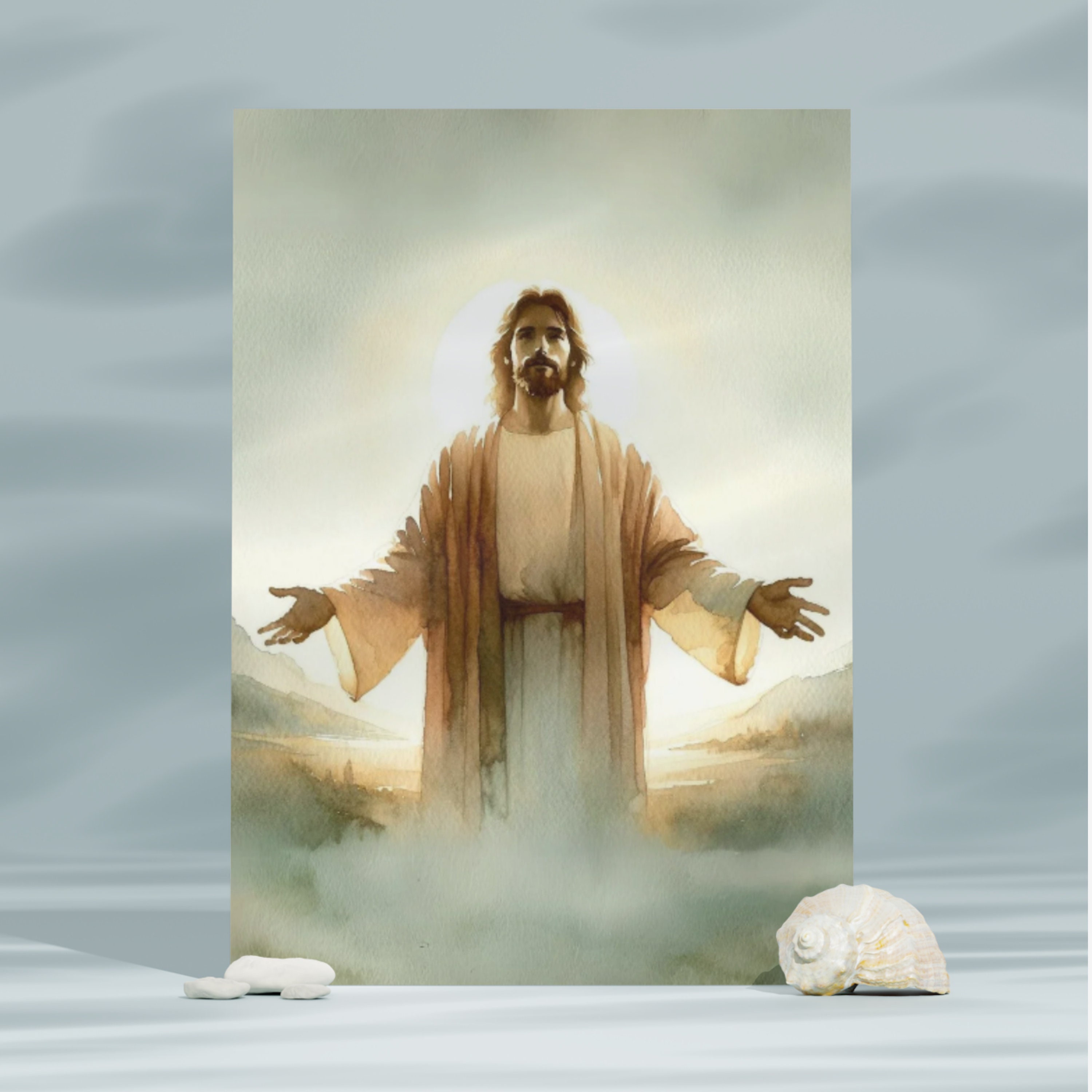 Jesus Christ Hug Embrace Print Watercolor, Jesus Painting, Christian ...