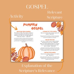 Pumpkin Gospel Handprint Art Printable, Fall Craft Thanksgiving ...