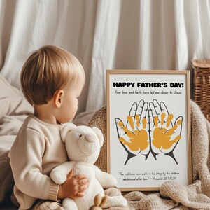 Christian Father’s Day Bible Craft, Handprint Keepsake for Dad, LDS ...