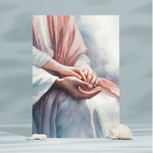 Hands of the Savior Watercolor Print Digital Download, Healing Hands ...
