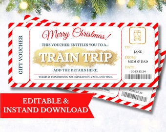 Polar Express Ticket Template, Personalized Surprise Gift Certificate ...