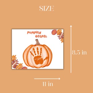 Pumpkin Gospel Handprint Art Printable, Fall Craft Thanksgiving ...