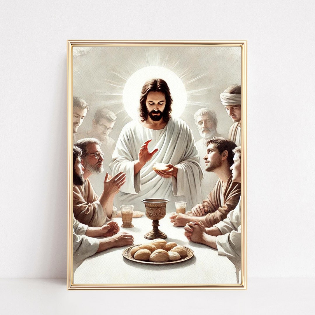 The Last Supper Digital Print File, Modern Last Supper Art, Christian ...
