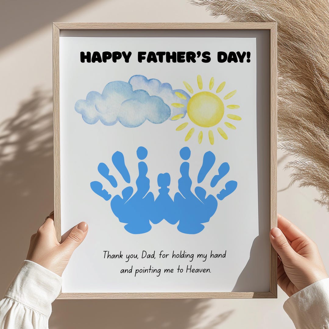 Father’s Day Preschool Craft, LDS Handprint Bible Activity, Christian ...
