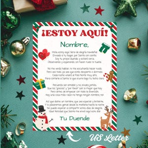 Carta De Bienvenida Para La Llegada Del Elfo De Navidad, "¡estoy Aquí ...
