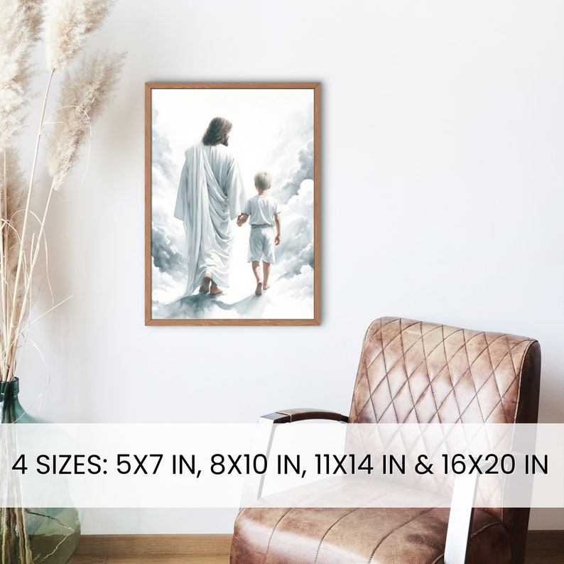 Jesus Holding Hand Print, Jesus With Kid, Jesus With Child, LDS Baptism ...