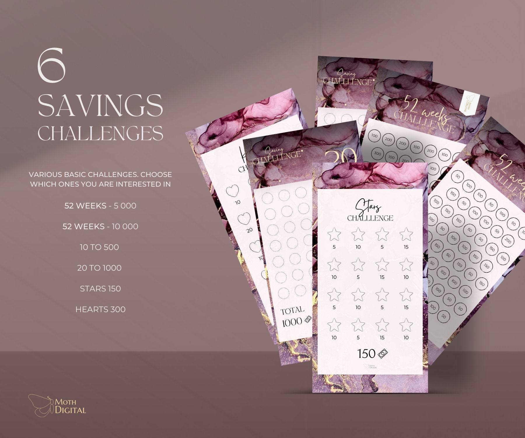 Printable Cash Envelope Inserts, Cash Stuffing, Financial Goals Saving ...