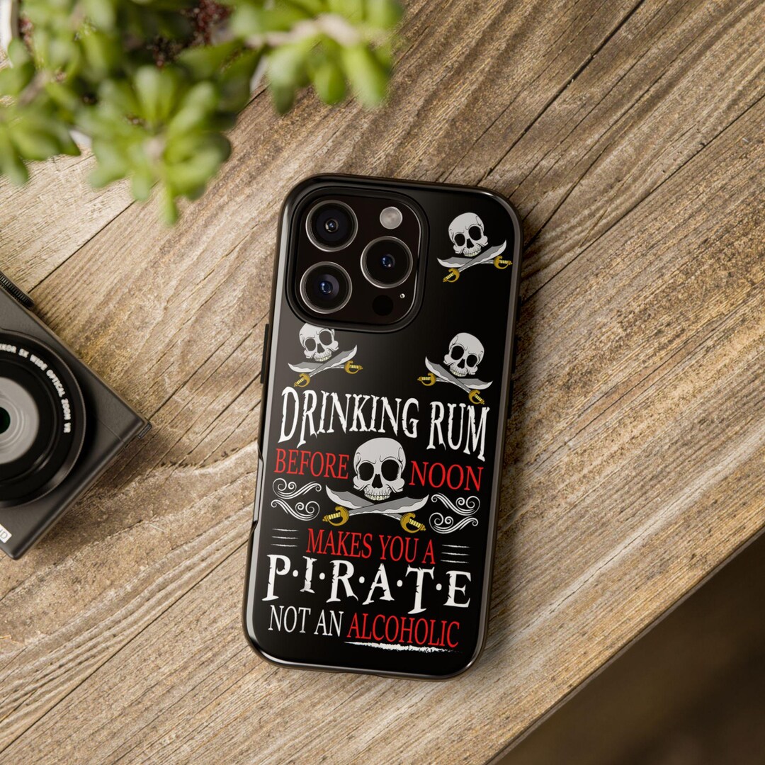 Drinking Rum Before Noon iPhone Case: Pirate Skull Design - Etsy