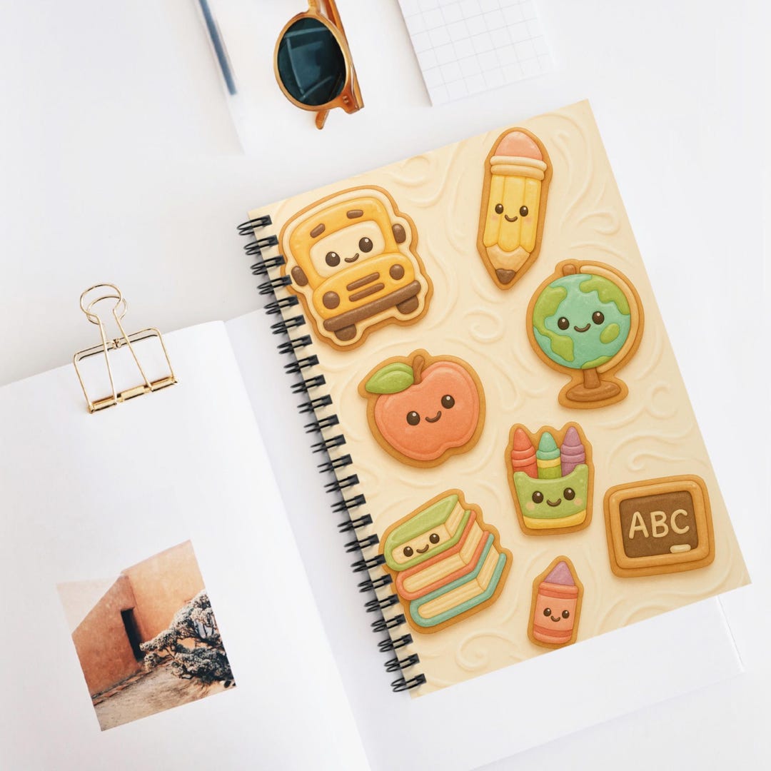 Kawaii Sugar Cookie Spiral Notebook: School Stationery Gift - Etsy