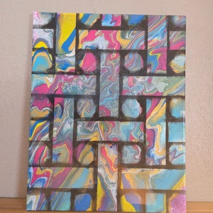 Acrylic and Metallics 3D Paint Pour Painting - Etsy