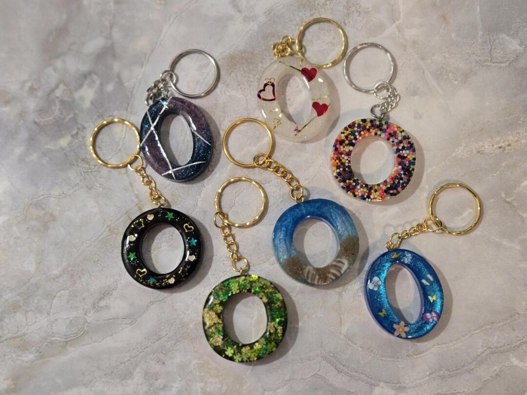 Letter O Resin Keychain Collection | Personalized Initial Keychain ...