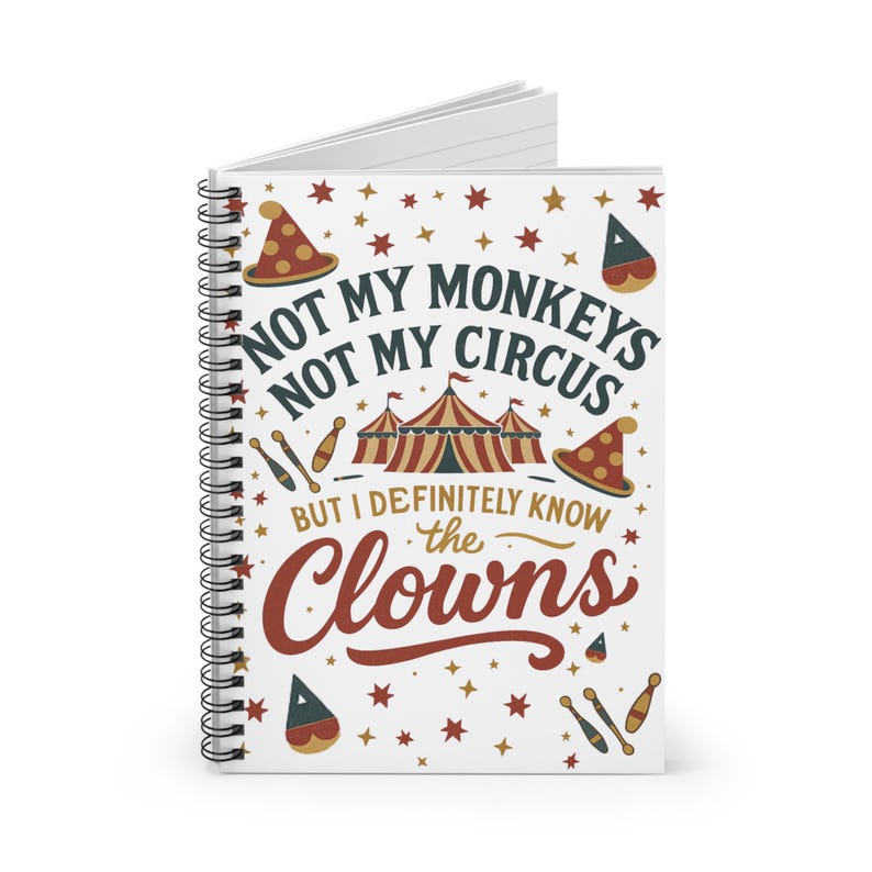 Spiral Notebook - Circus Theme, Vintage Style Journal for Humor Lovers ...
