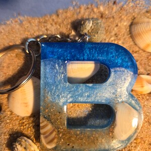 Beach Themed Letter B Resin Keychain or Backpack Decoration - Etsy