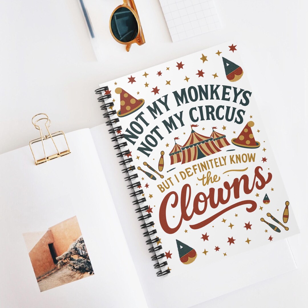 Spiral Notebook - Circus Theme, Vintage Style Journal for Humor Lovers ...