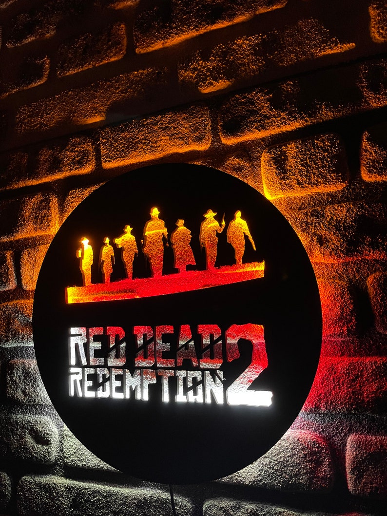 Rdr2 Lighted Sign, Neon Sign, Red Dead Redemption 2 Wall Decor, Man ...
