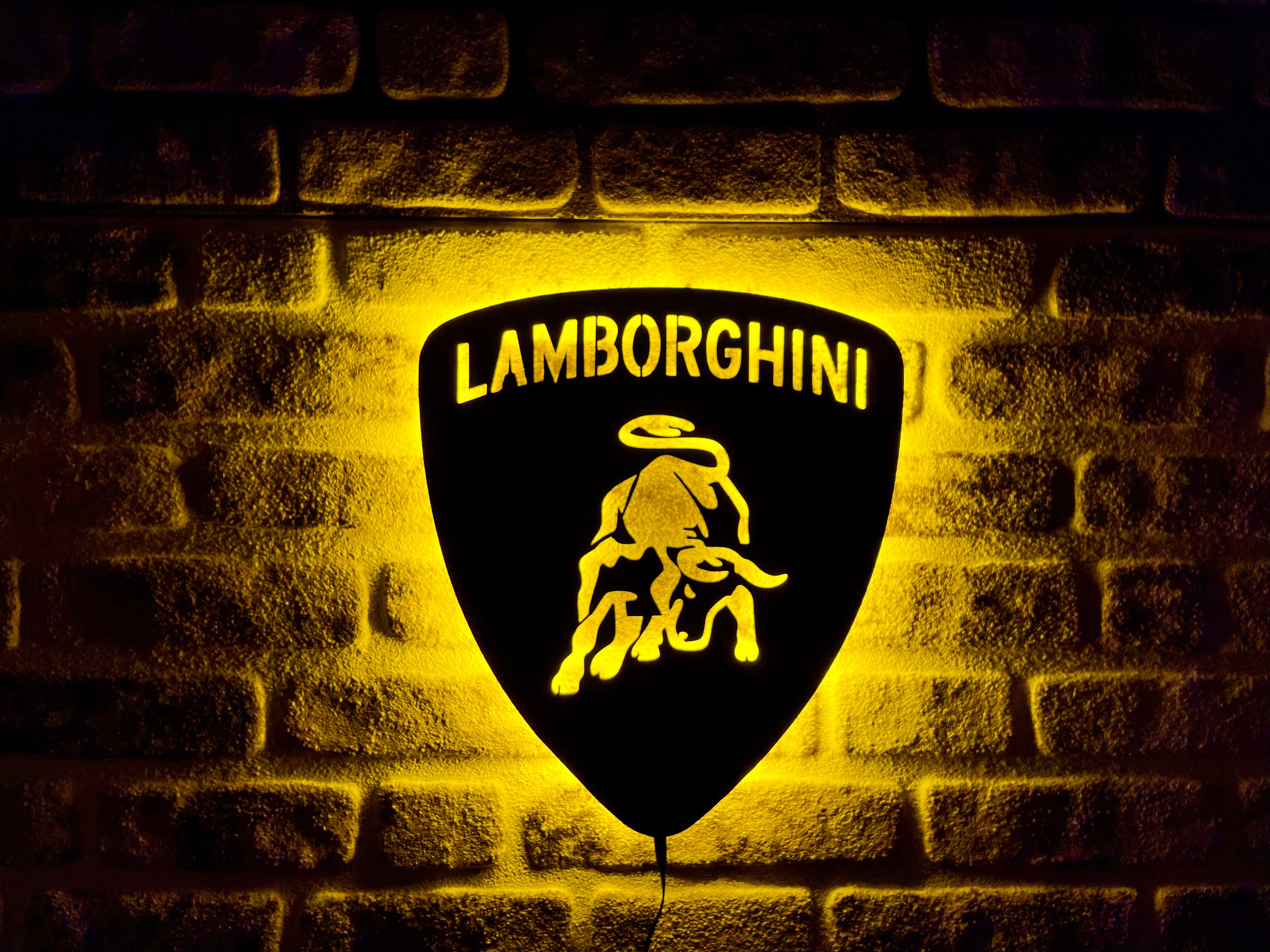 Lamborghini Lighted Sign, Neon Sign, Garage Wall Decor, Man Cave Lamp ...