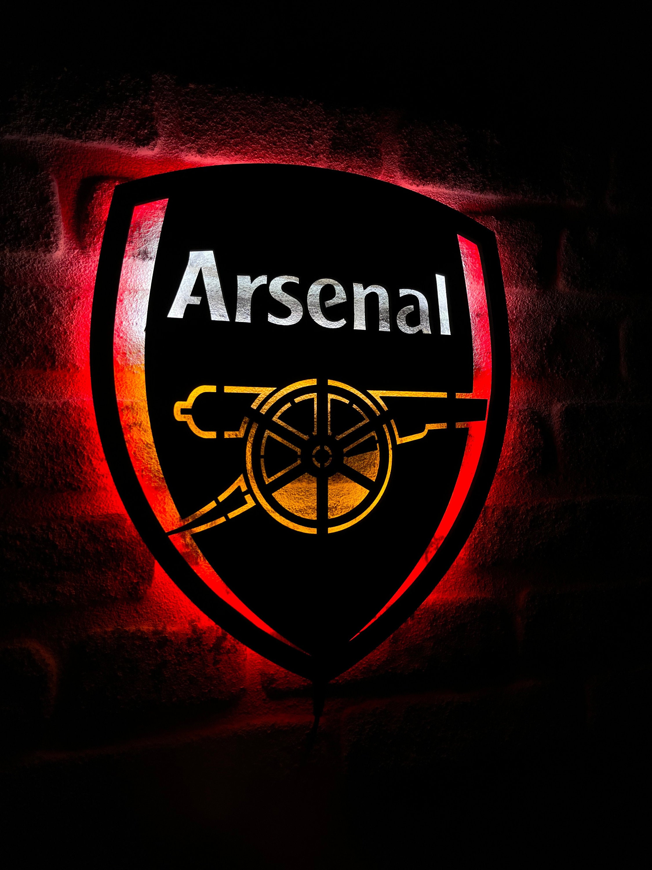 Arsenal Lighted Sign, Neon Sign, Football Sports Fan Wall Decor, Man ...